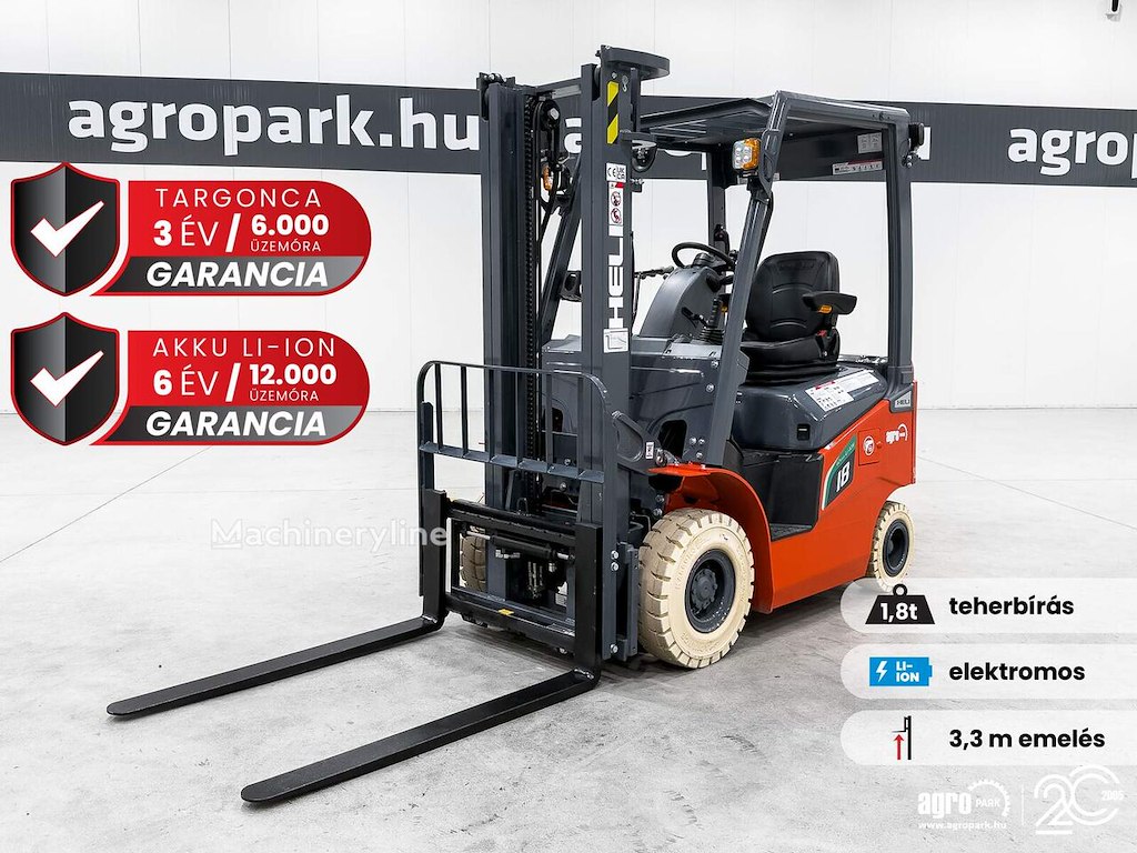 Novi Heli G2-M 1,8 ton Li-ion electric forklift with 3,3 meter lift električni viljuškar