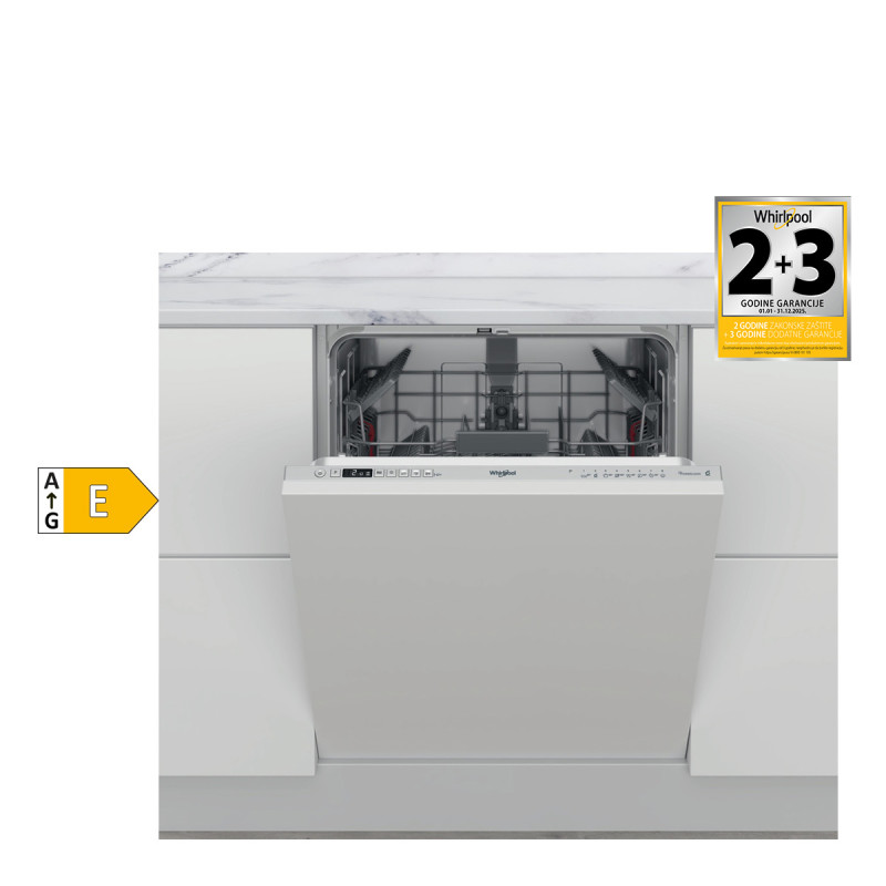 Whirlpool ugradna mašina za pranje sudova WI 7020 P + poklon Somat Gel i Machine Cleaner