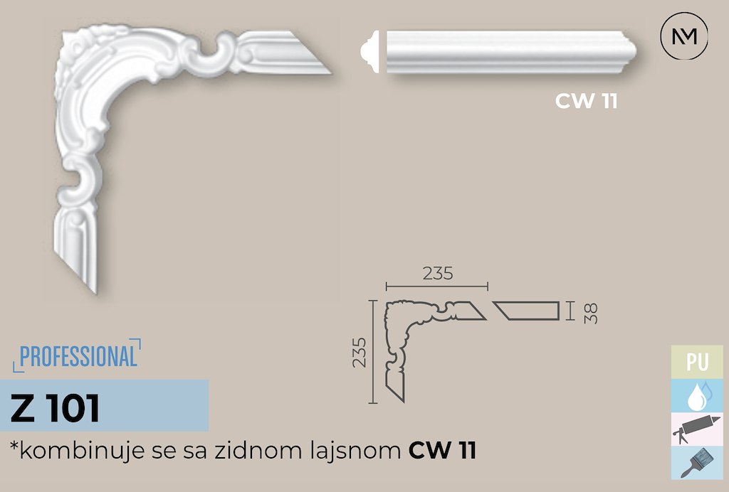 Dekorativni ugao Z 101