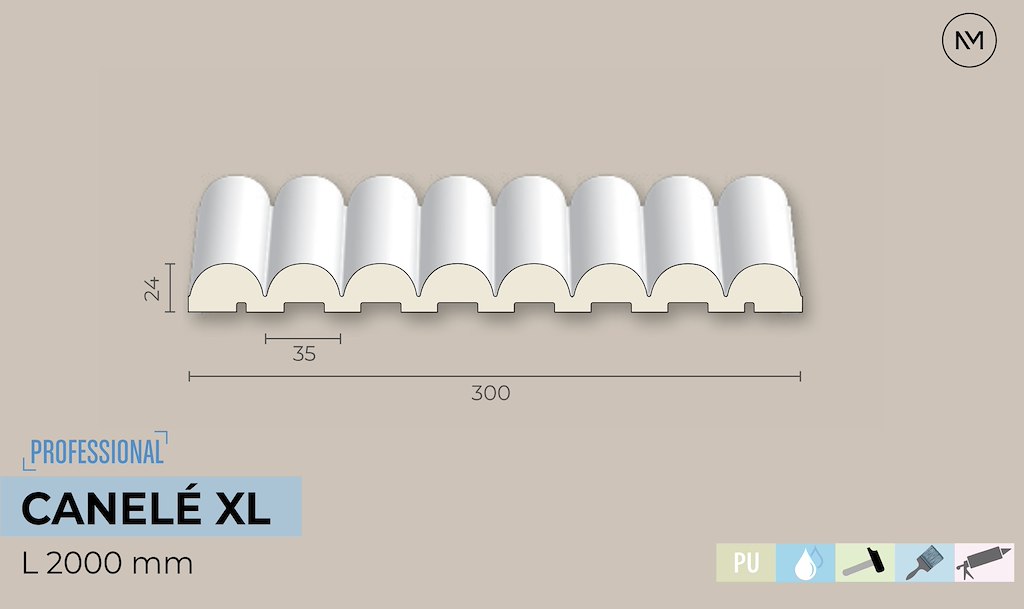 Zidni panel CANELÉ XL