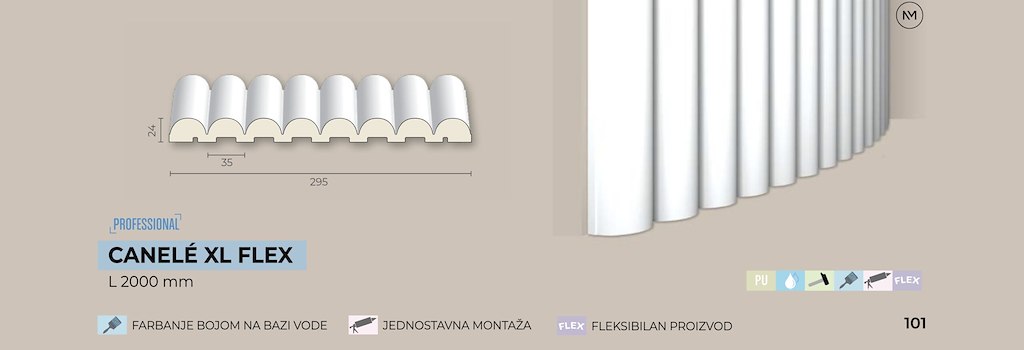 Zidni panel CANELÉ XL FLEX
