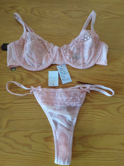 Primark set- brus+ tange, čipka, 75B,NOVO