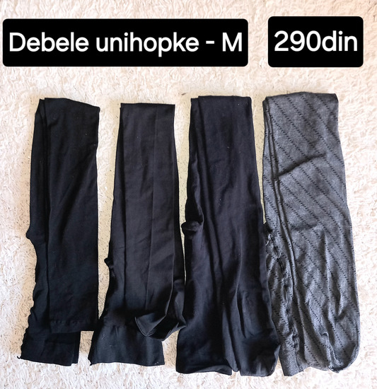 Debele unihopke 4kom crne sive M/38