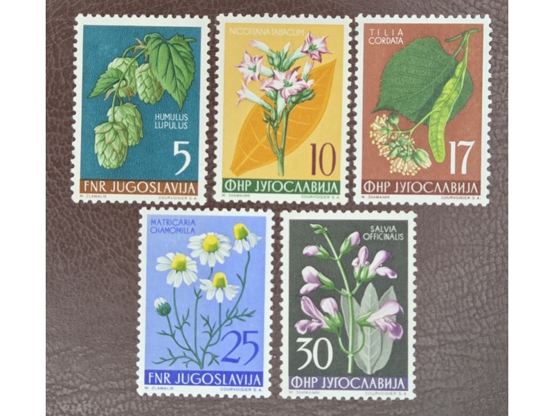 I Flora - Jugoslavija 1955., lot, čisto
