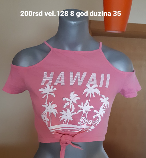 Dečija crop top majica "HAWAII Beach"