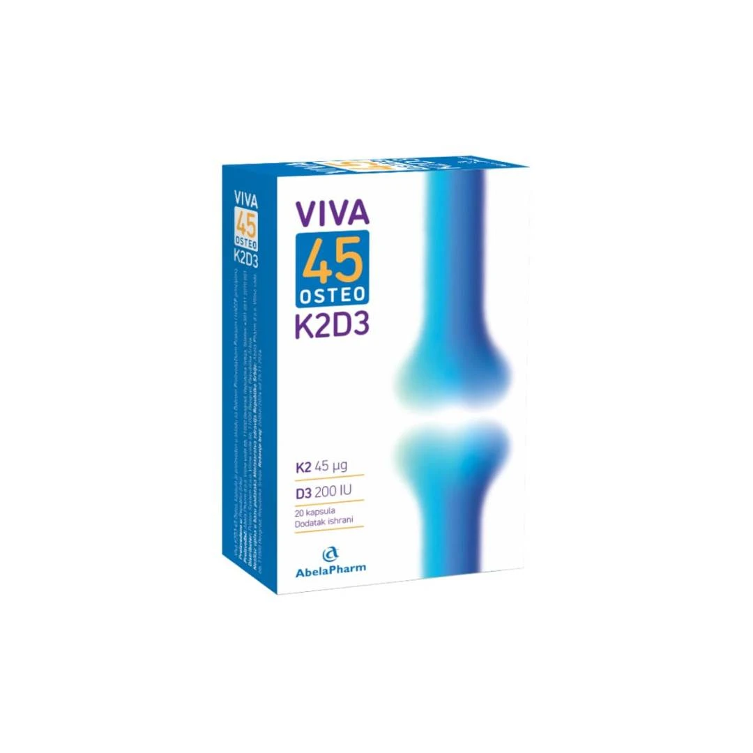 K2D3® VIVA® 45 Osteo za Jake i Zdrave Kosti 20 Kapsula