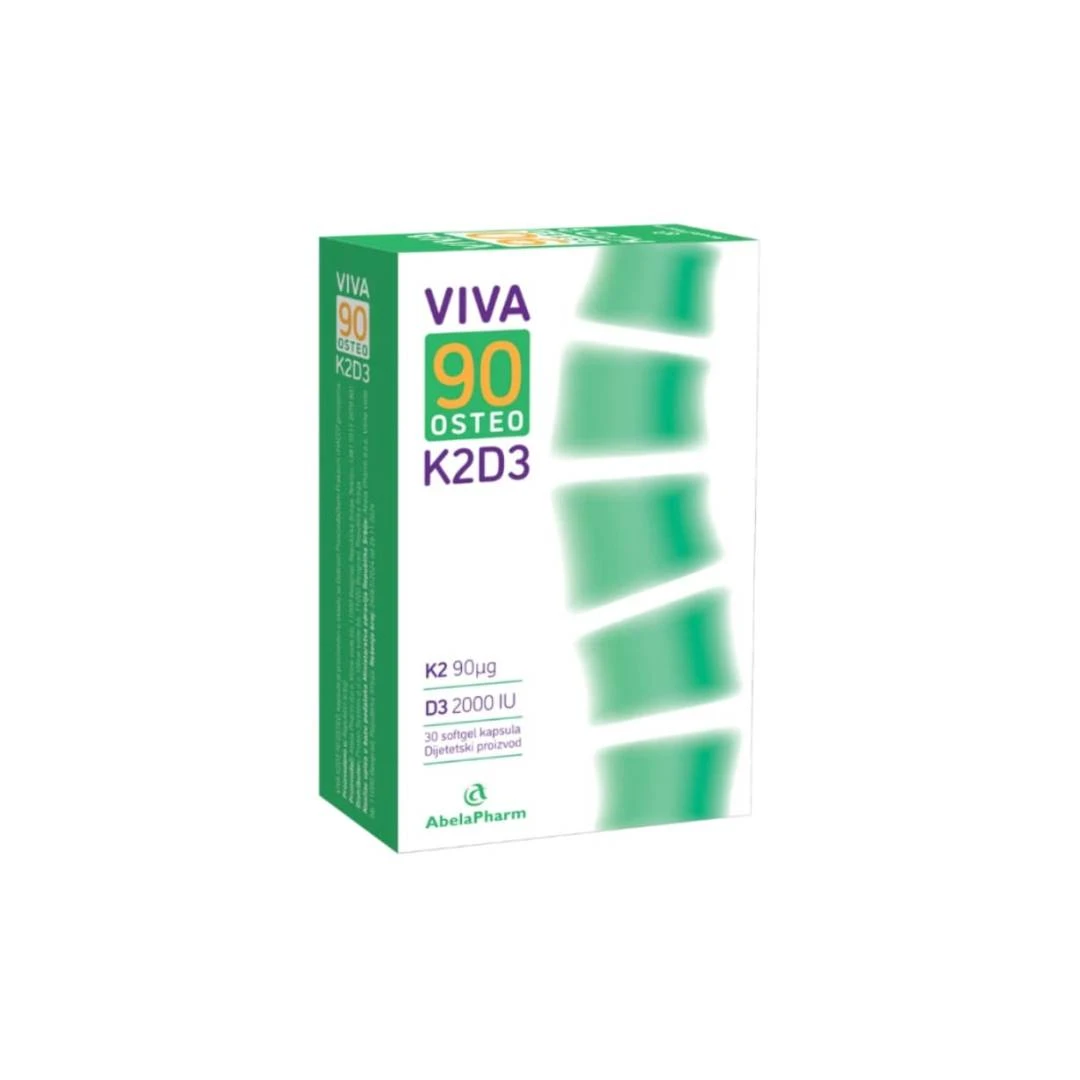 K2D3® VIVA® 90 Osteo za Jake i Zdrave Kosti 30 Kapsula