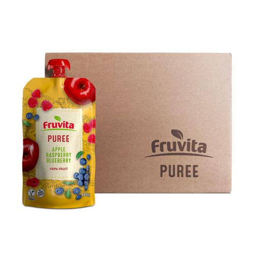 Fruvita Voćni Pire Jabuka Malina Borovnica 8x180g XXL