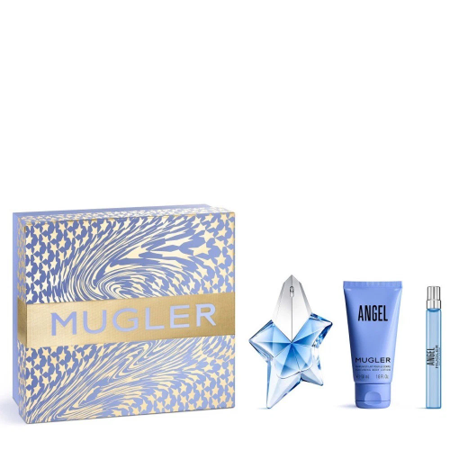 Mugler Angel Travel Spray Set (Edp 50ml+10ml+Body Lotion 50ml)