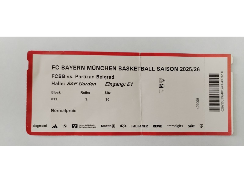 Bayern Munchen basketball vs Partizan