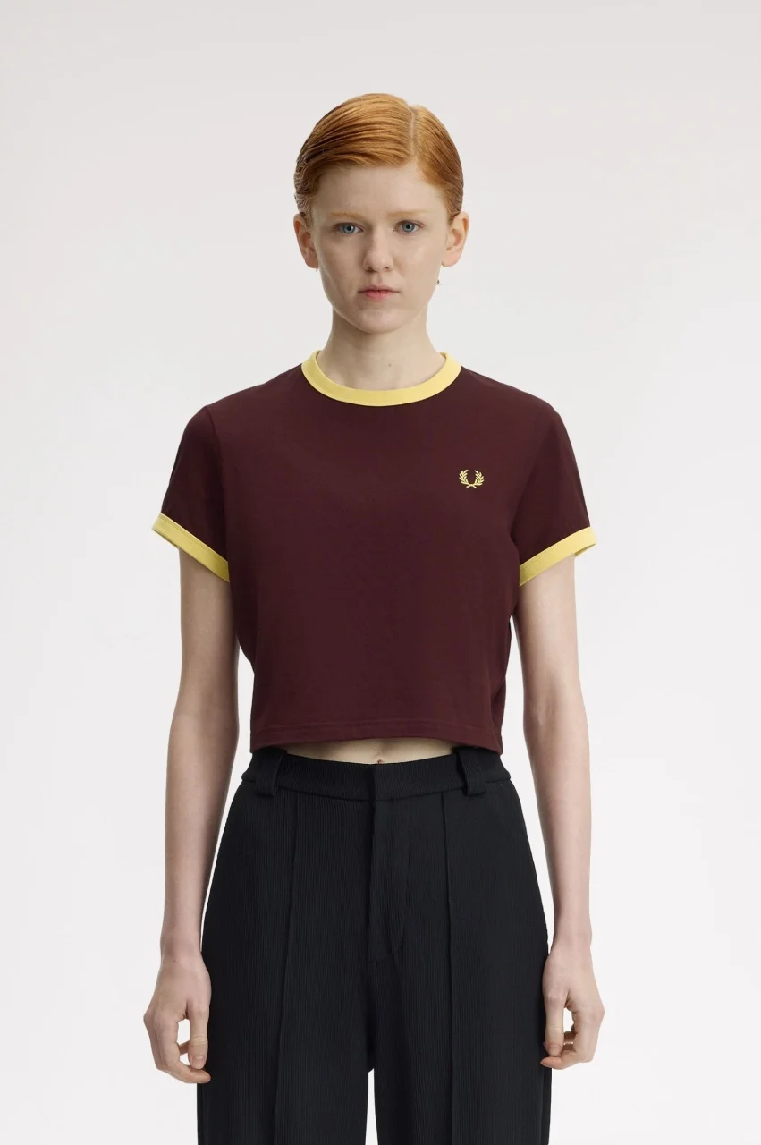 FRED PERRY CROPPED MAJICA OXBL