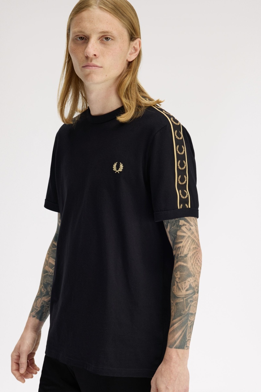 FRED PERRY RINGER MAJICA BLKCA