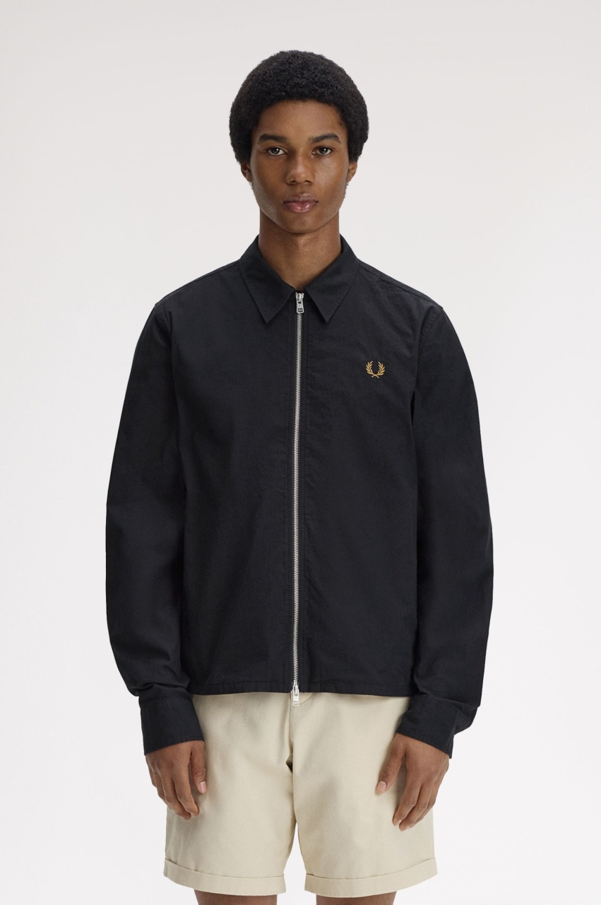 FRED PERRY KOŠULJA ZIP BLACK