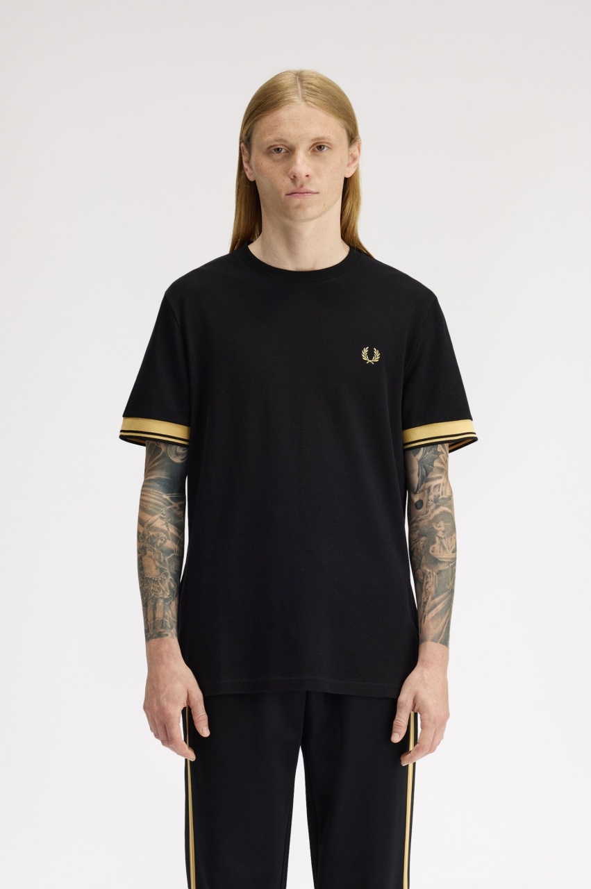 FRED PERRY CUFT MAJICA BLACKC