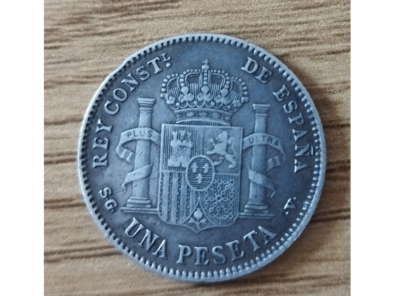 I53 1 pezeta Spanija 1899 srebrnjak 5g