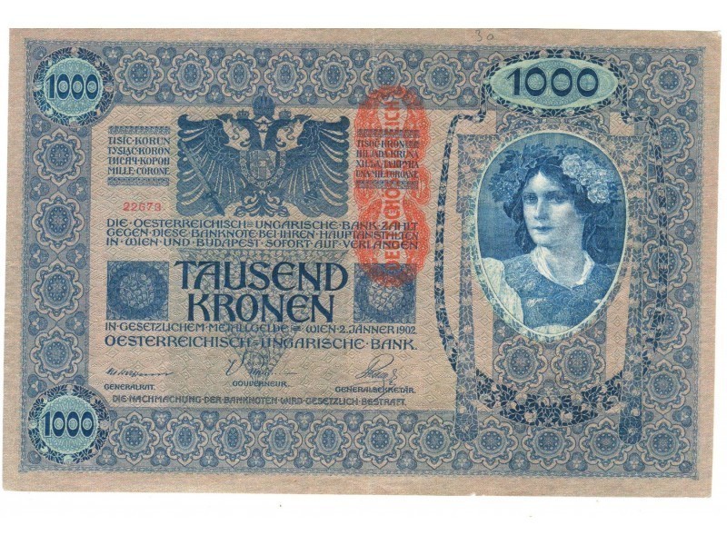 Austrija 1000 kronen 1902