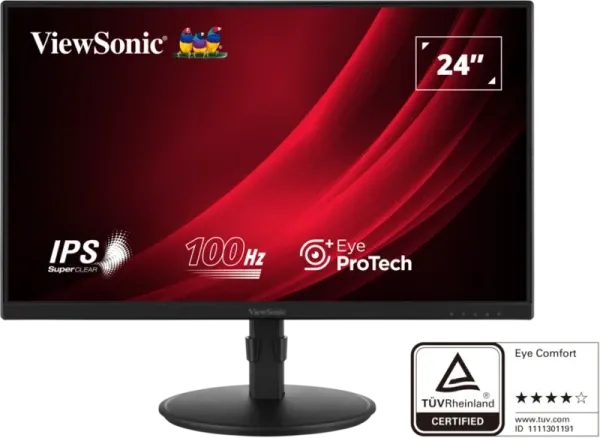 Monitor 24 Viewsonic VA2408-HDJ 1920x1080/Full HD IPS/100Hz/1ms/VGA/HDMI/DP/Pivot