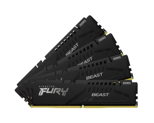 RAM DIMM DDR5 128GB (4x32GB) 5200MHz Kingston Fury Beast KF552C40BBK4-128