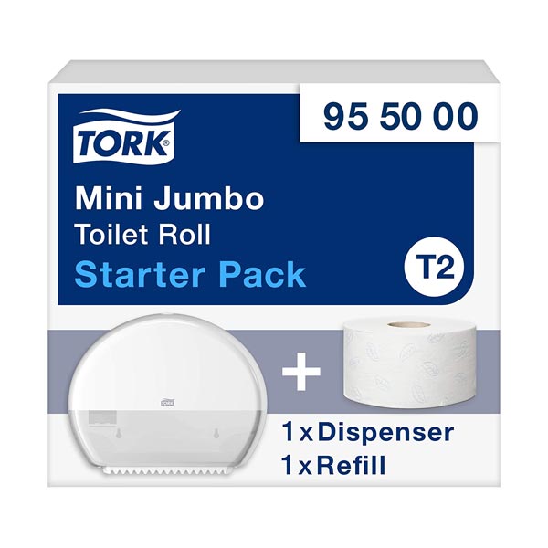 Tork T2 Starter set, držač + toalet papir u rolni