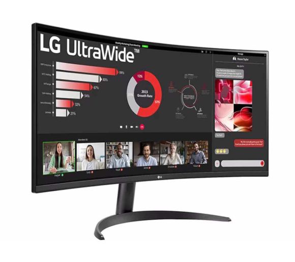 LG - Monitor LG 34WR50QK-B.AEU 34"/VA,21:9,zakrivljen/3440x1440/100Hz/5ms GtG/HDMIx2,DP/crna