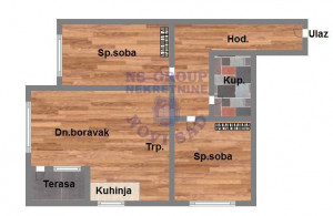 Trosoban stan 68m2 u izgradnji - Adice