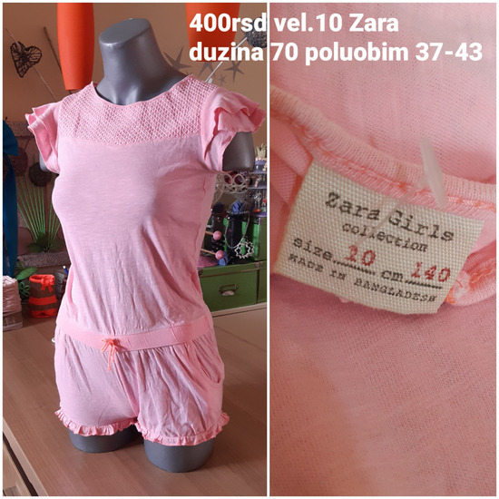 Zara Girls komplet (gornji deo + šorts)