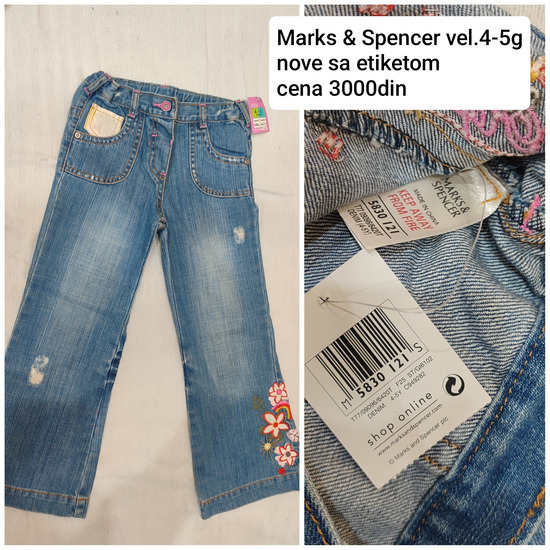 Dečije Marks & Spencer Teksas Farmerke,NOVO