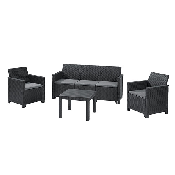 Baštenski set Elodie 3 seater grafit Curver CU 246150