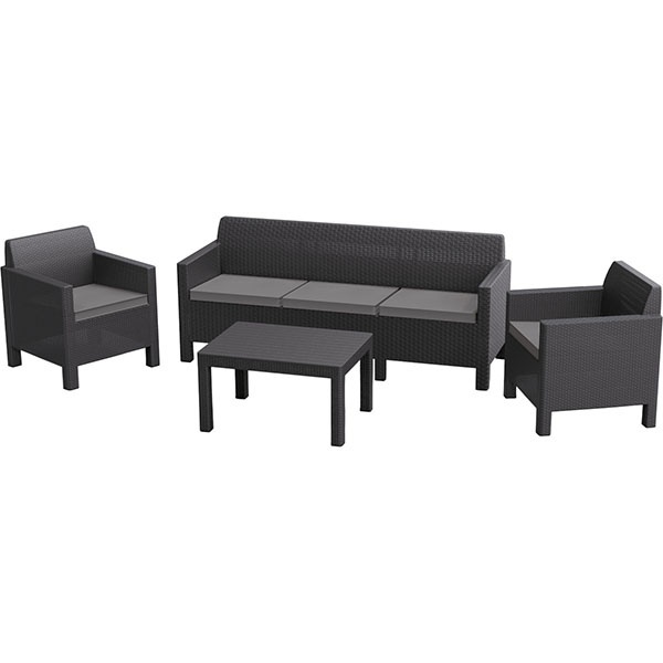 Baštenska garnitura Orlando 3 seater grafit Curver CU 226512