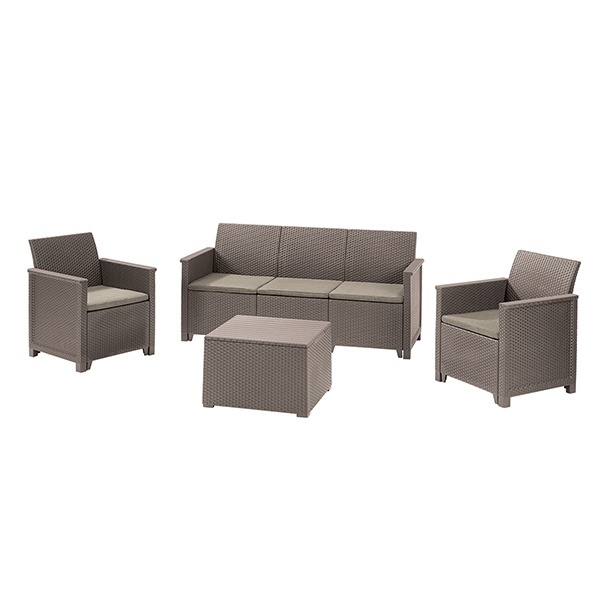 Baštenski set Elodie 3 Seater sa box stolom Kapućino CU 246144