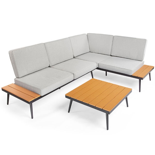 Baštenska ugaona lux garnitura siva FDZN 5080 Fieldmann BAS00043