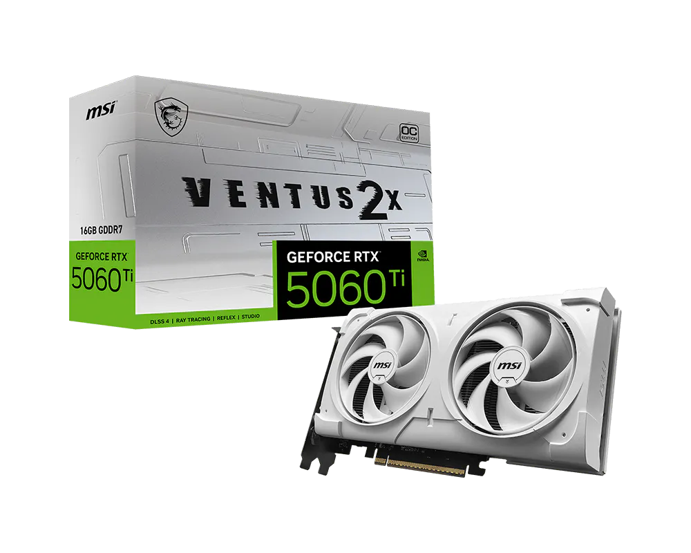 MSI GeForce RTX 5060 Ti 16G VENTUS 2X OC WHITE PLUS grafička karta
