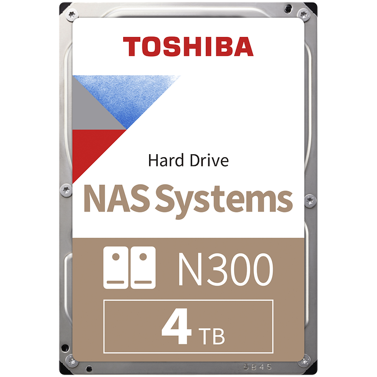 HDD NAS TOSHIBA N300 4TB CMR, 3.5'', 512MB, 7200RPM, SATA, TBW: 180