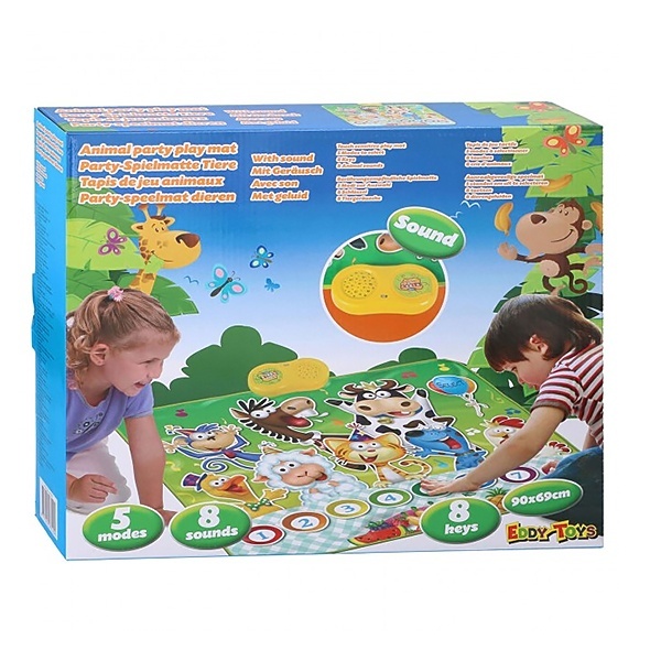Igračke za bebe Muzička podloga Životinje 90x70cm Eddy Toys 45679
