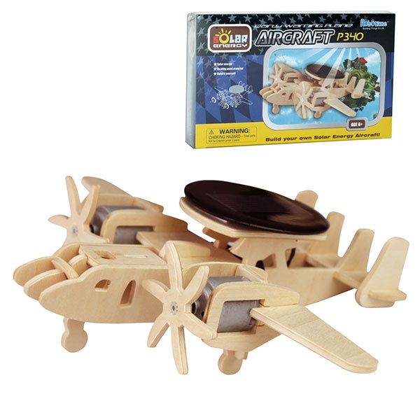 3D drvene solarne puzzle avion 64-754000