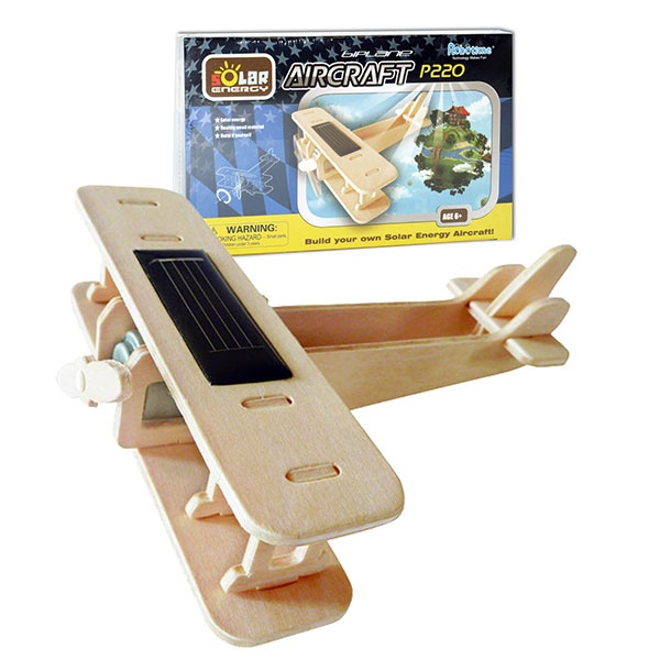 3D drvene solarne puzzle avion 64-752000