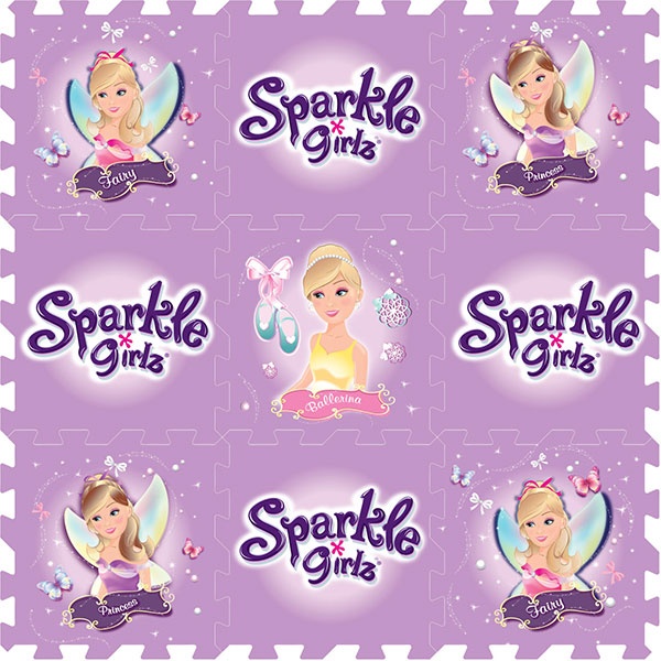 Podloga za igru Slagalice Sparkle Girlz 9 kom 70-224000