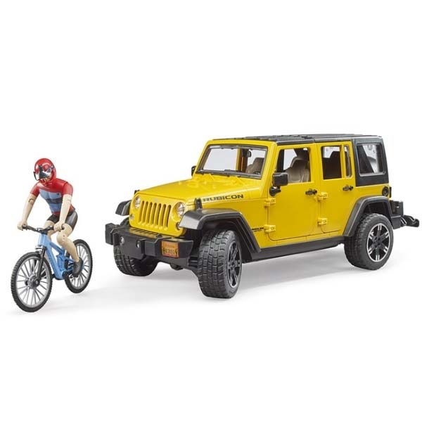 Jeep Wrangler Rubicon sa biciklistom Bruder 025434