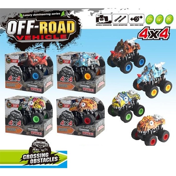 Dino džip off road na potez 13x10x10cm 720626