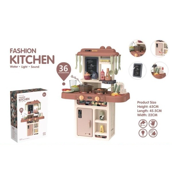 Dečija kuhinja voda i zvuk 63cm 36 dodataka Fashion Kitchen 813823