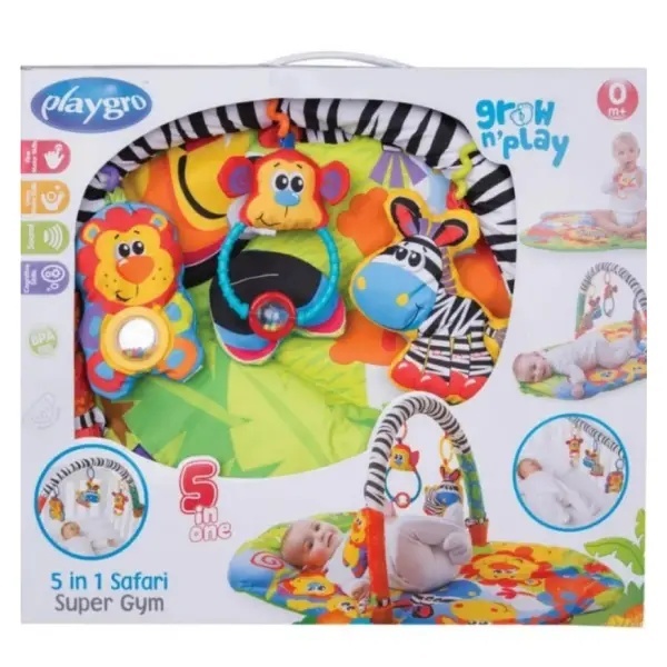 Gimnastika za bebe 5 u 1 Safari Playgro A072980