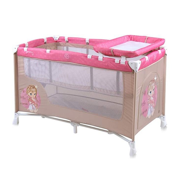 Prenosivi krevatac Nanny 2 nivoa Beige&Rose Princess Lorelli 10080191703