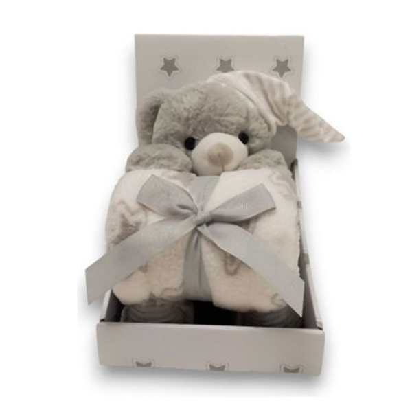 Set igračka i ćebence Sleepy bear Grey BBO 20TB0170-2