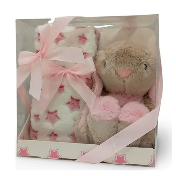Set igračka i ćebence Rabbit Pink BBO 20T0149-2RABPI