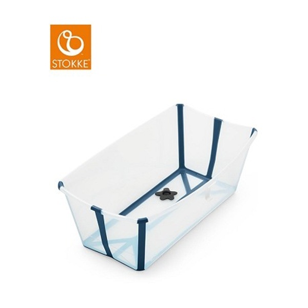 Kadica za bebe na sklapanje Flexi Bath transparent blue Stokke 531904