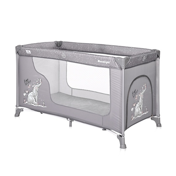 Prenosivi krevetac Moonlight 1 nivo Grey Fun Lorelli 10080392140