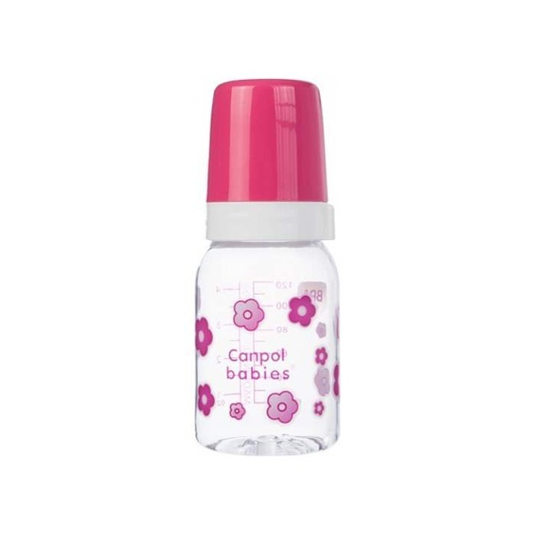 Baby Flašica 120ml Printed Canpol Babies 11/820-pink