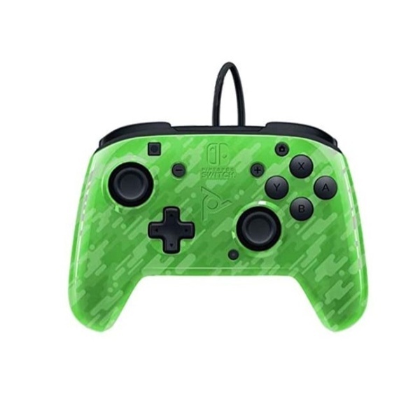 Gamepad Nintendo Switch Faceoff Deluxe Controller Audio Camo Green PDP 041381