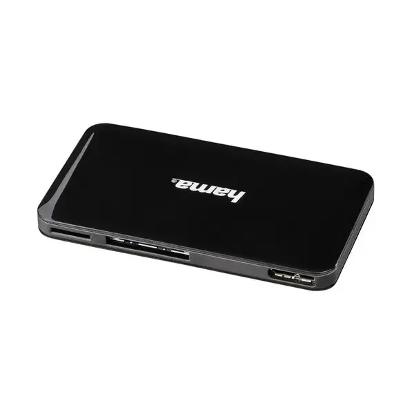 Slim USB 3.0 SuperSpeed Čitač Kartica, HAMA crni 114837