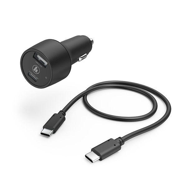Auto punjač Micro USB-C USB-A PD 30W Hama 210522